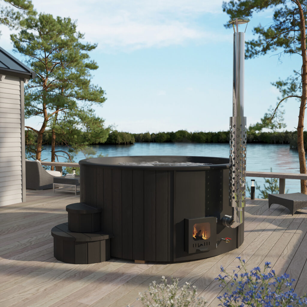 Arbour 200 Black Edition Wood Fired Hot Tub By EmbaWood - Better Living ...