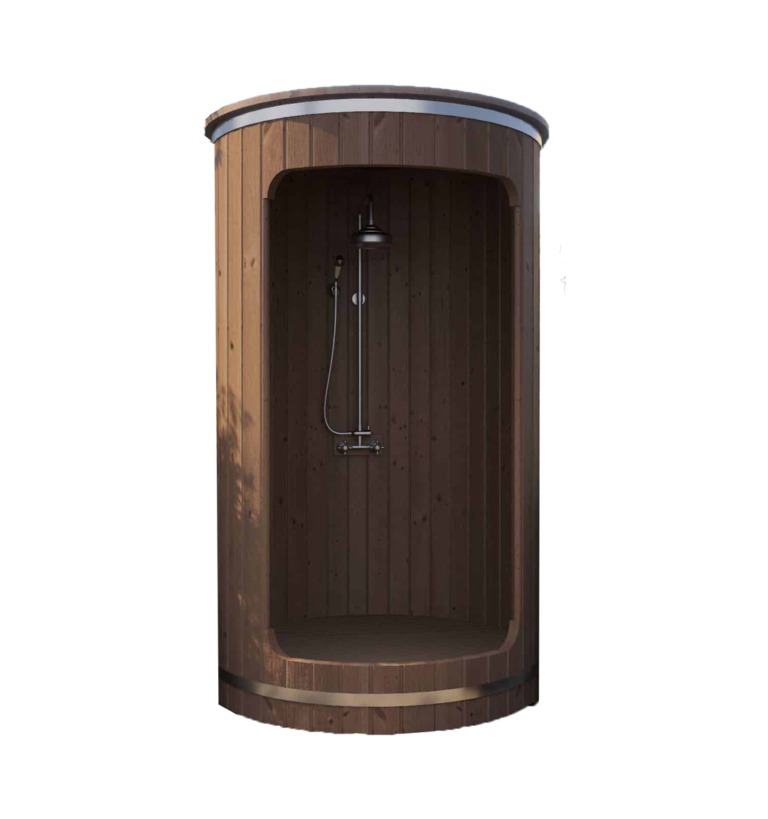 Embawood Barrel Shower (thermo wood) - Better Living Outdoors