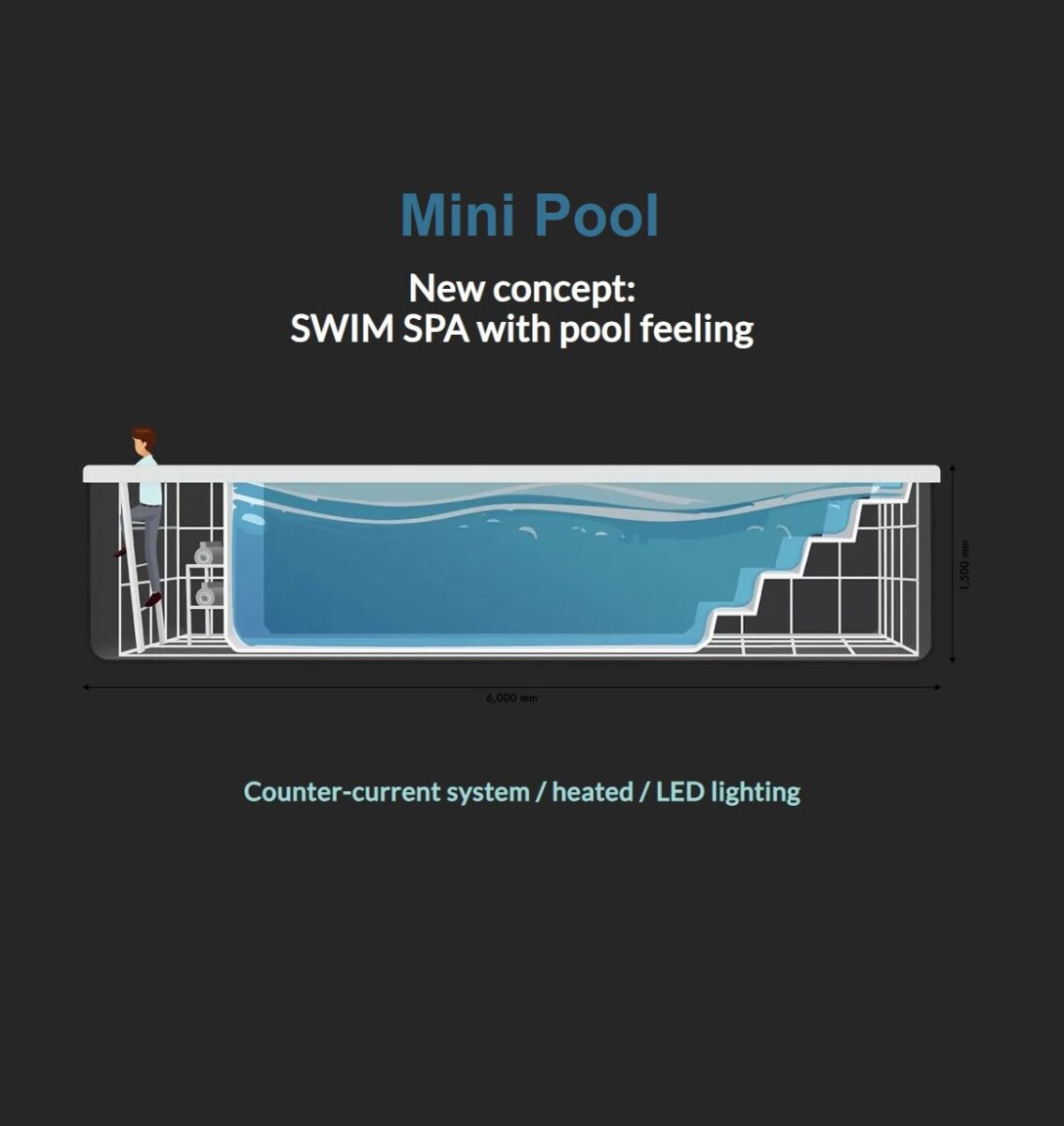 The Hades Pro Mini Pool Swim Spa - Better Living Outdoors